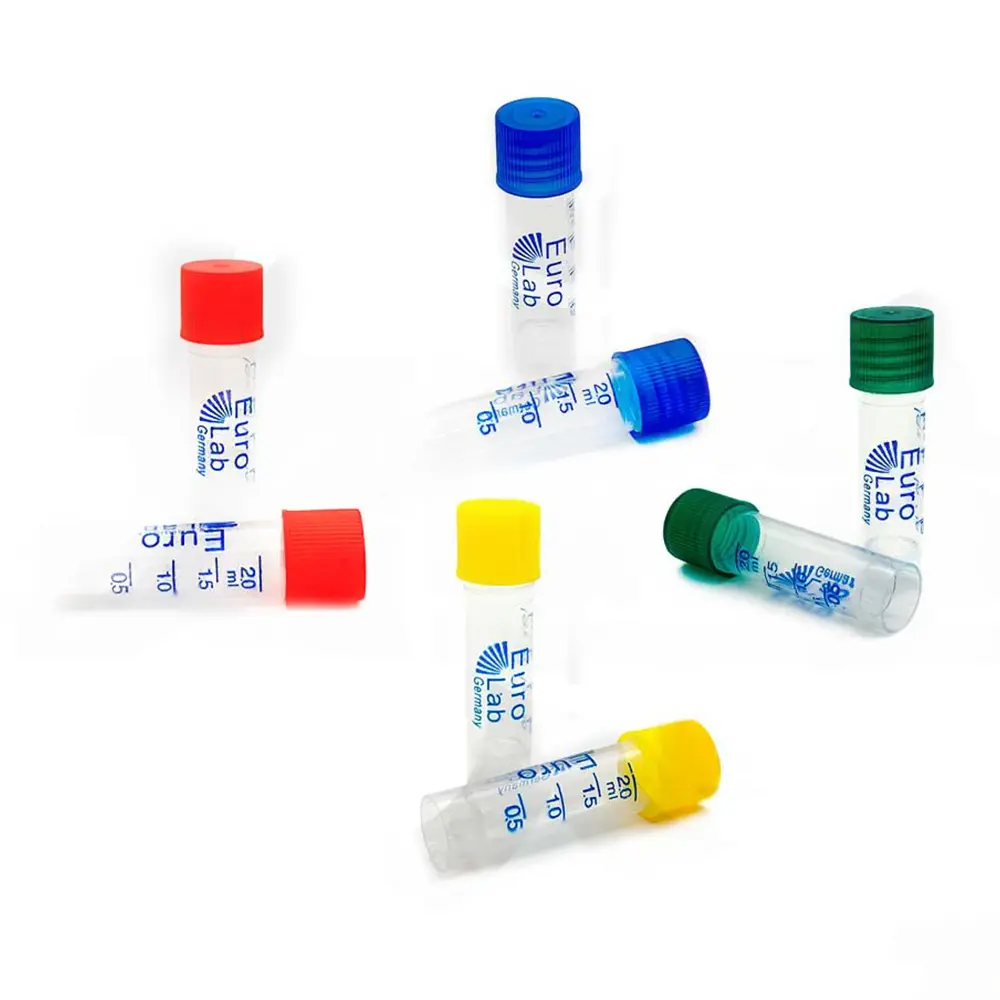 Criovial 2 ml con tapa rosca estéril graduado roja x 50 unidades ...